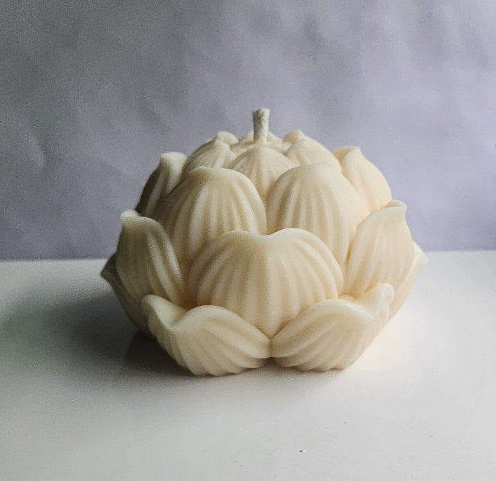 Blooming Lotus Flower Candle (Large) – Beebs Candles LLC
